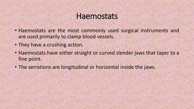 Clamping and occluding instrument | PPTX | First Aid | Injuries