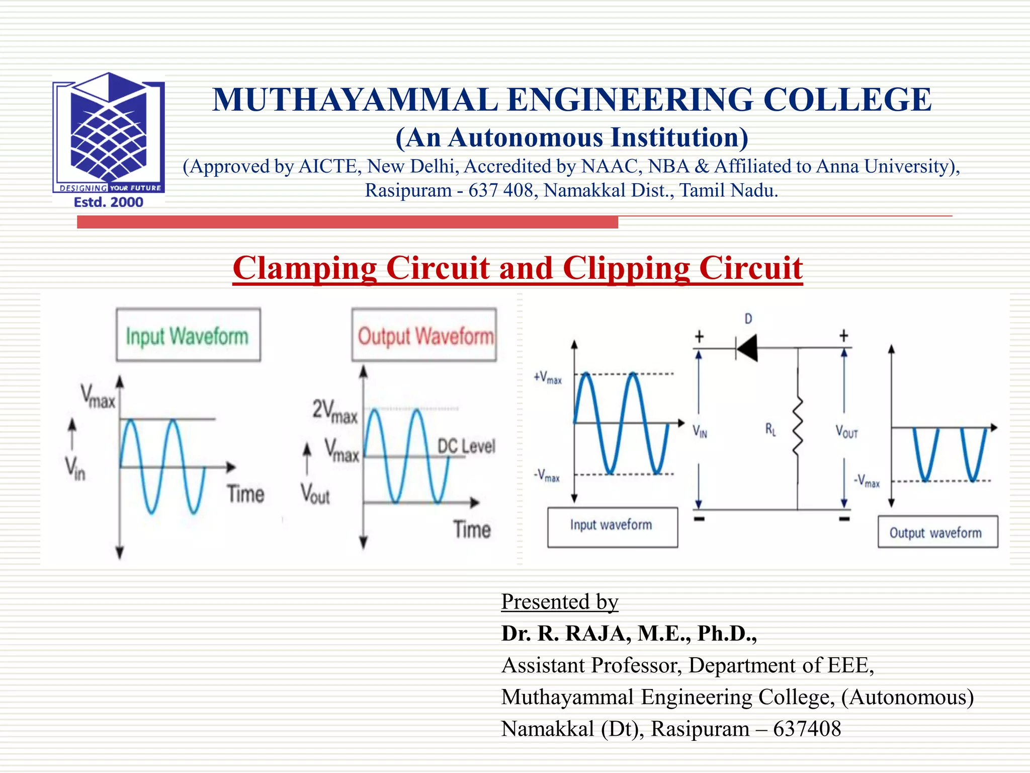 Clamping Circuit and Clipping Circuit | PPT Clamping Circuit and Clipping Circuit | PPT