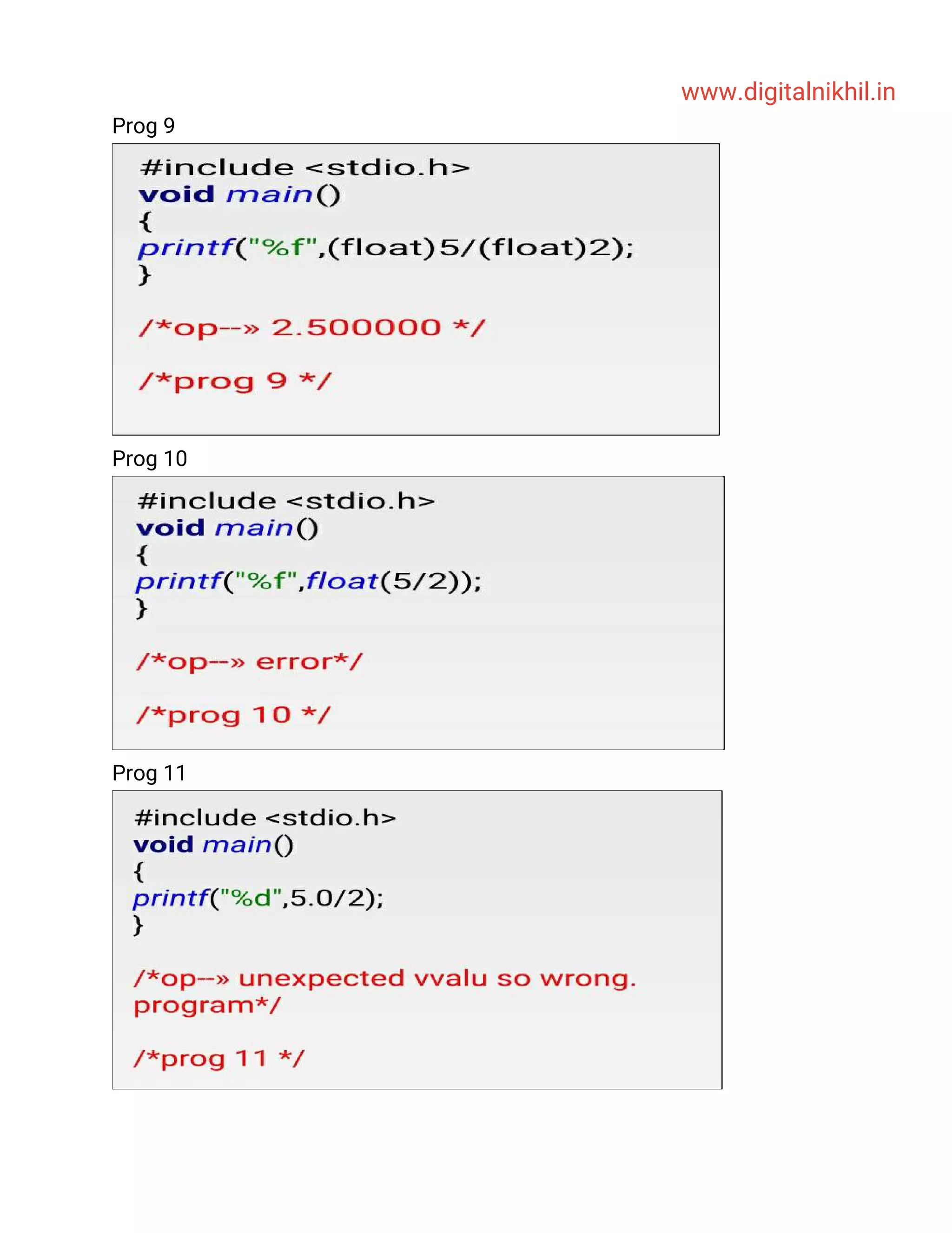 C Programming Language Detailed Notes With Solved Program Pdf 