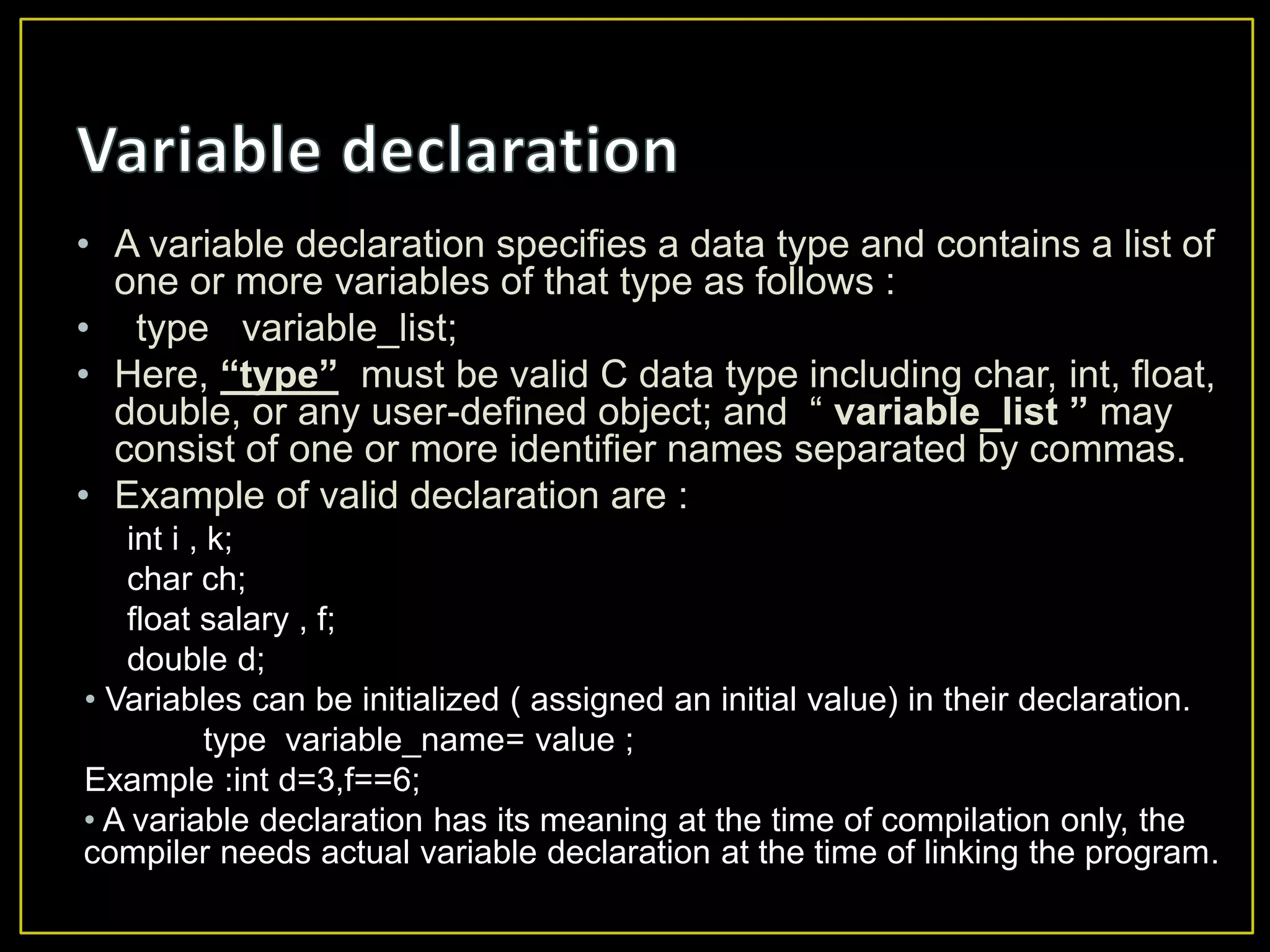 C Language presentation | PPT