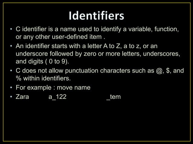 C Language presentation | PPT