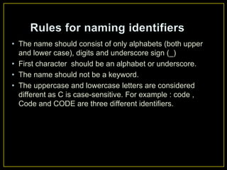 C Language presentation | PPT
