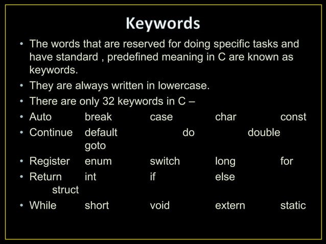 C Language presentation | PPT