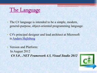 C# language | PPT