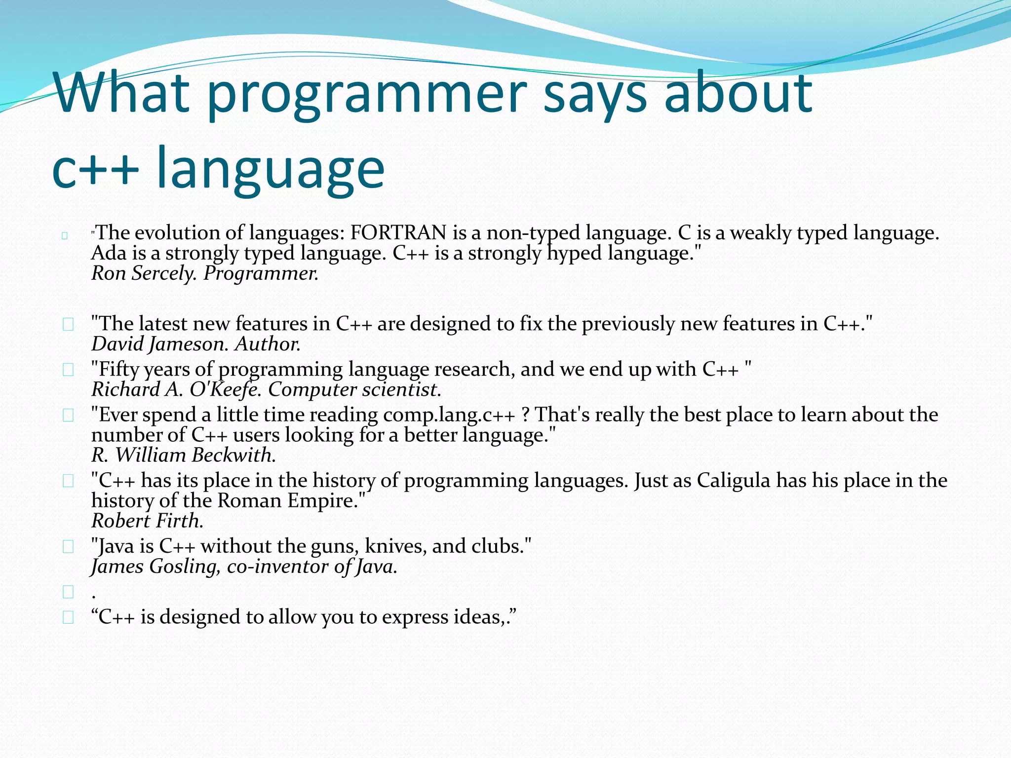 C++ language | PPTX