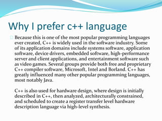 C++ language | PPTX