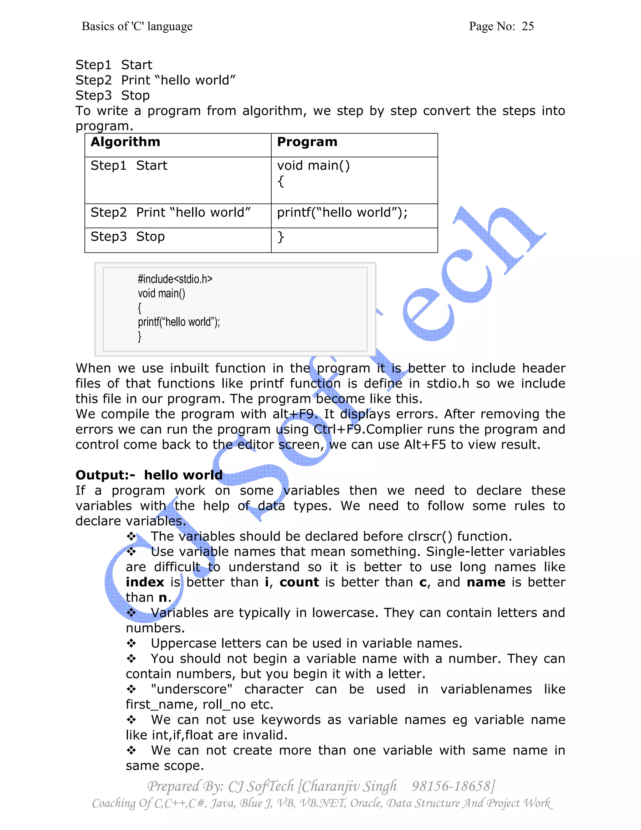 best notes in c language | PDF
