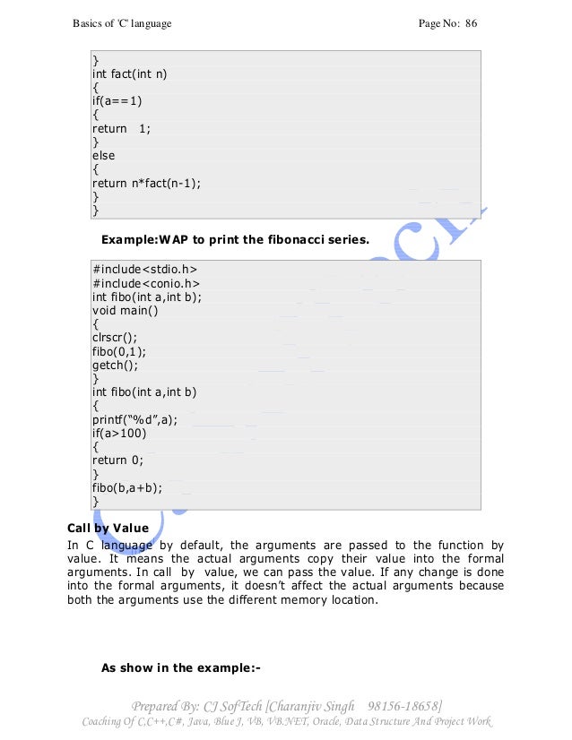 best notes in c language for b