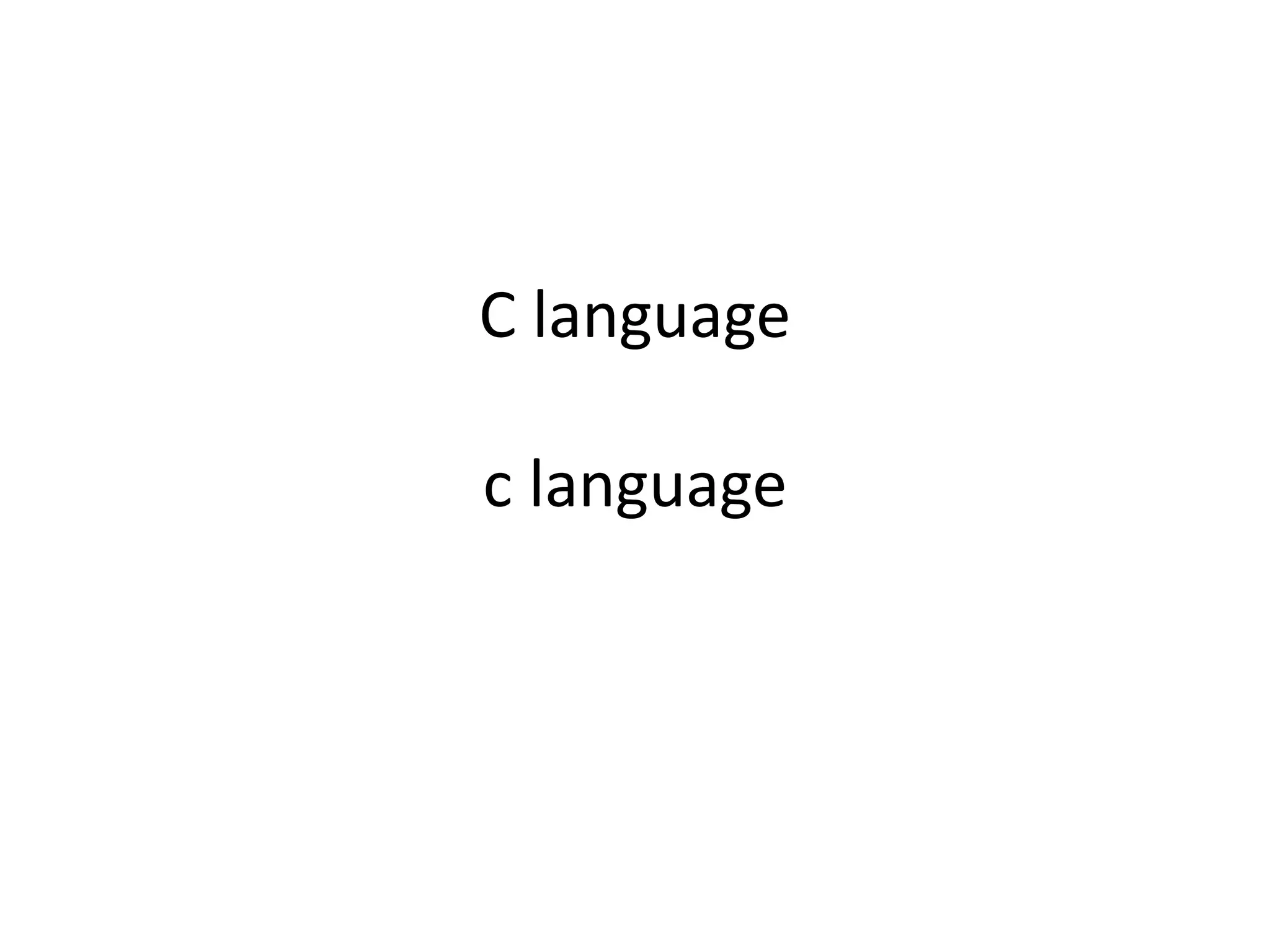 C language | PPTX