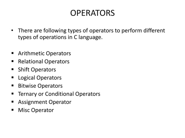 Introduction To C Programming Ppt