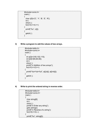 C language for Semester Exams for Engineers | PDF