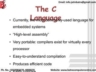 C Language Training in Ambala ! Batra Computer Centre | PPT