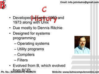 C Language Training in Ambala ! Batra Computer Centre | PPT