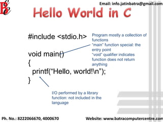 C Language Training in Ambala ! Batra Computer Centre | PPT