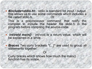 C language | PPTX | Programming Languages | Computing