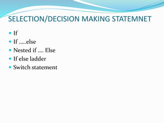 C language by Dr. Gholkar D. R. | PPT