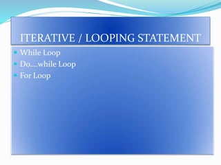 C language by Dr. Gholkar D. R. | PPT