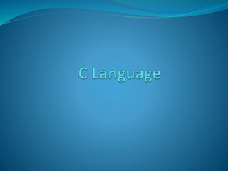 C language by Dr. Gholkar D. R. | PPT