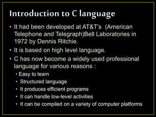 C language | PPTX