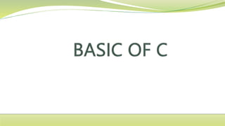 Basic Of C language | PPT