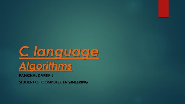 C language algorithms | PDF