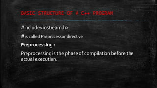 C++ language basic | PPT
