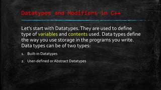 C++ language basic | PPT