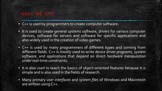 C++ language basic | PPTX