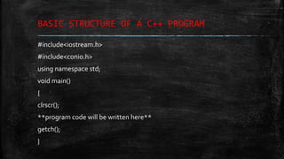 C++ language basic | PPT