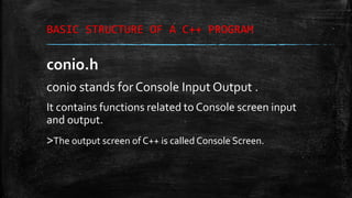 C++ language basic | PPT