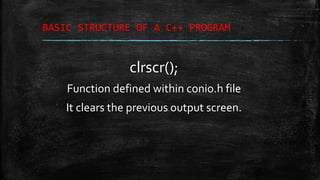 C++ language basic | PPT
