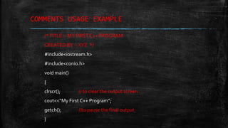 C++ language basic | PPT