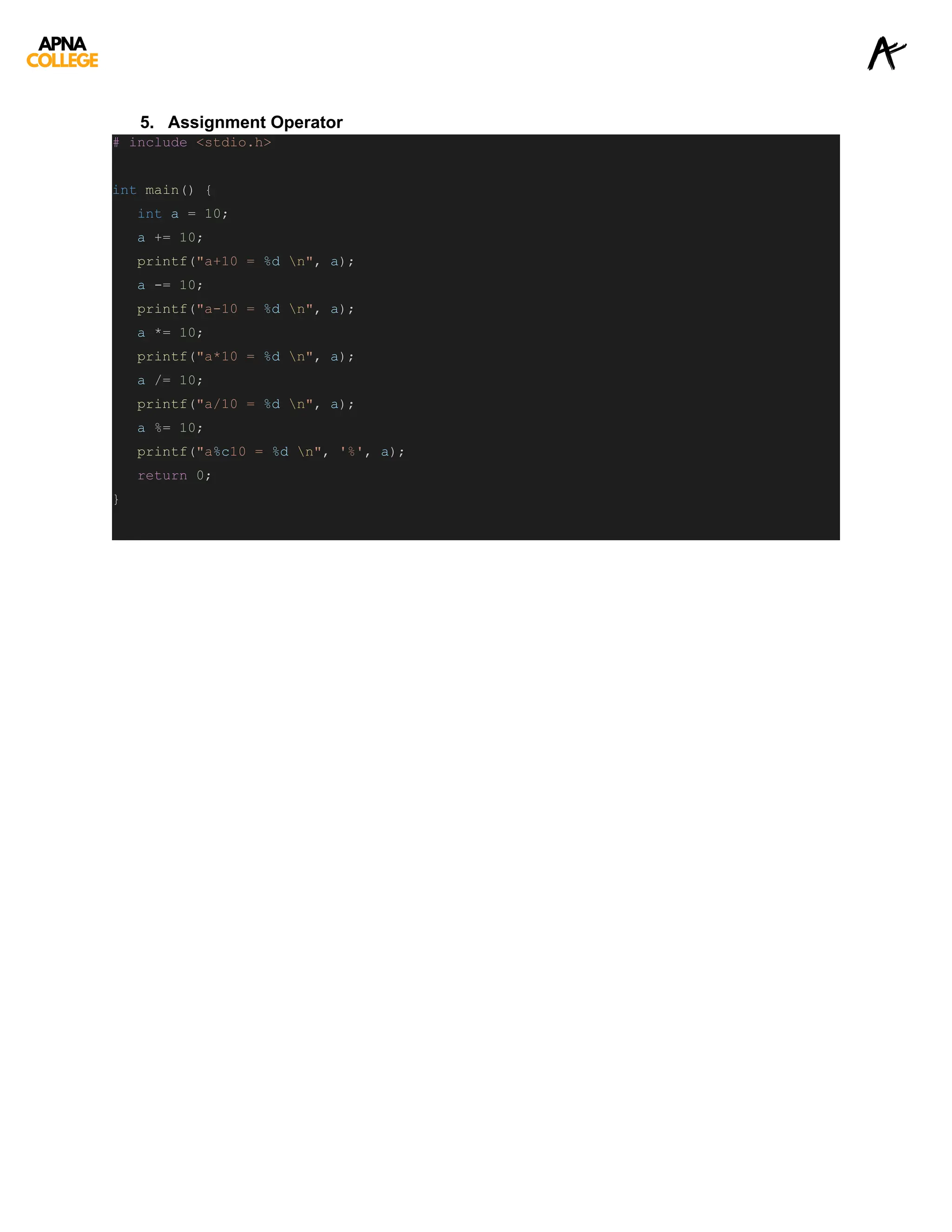 C Language Concept With Code Apna College Pdf