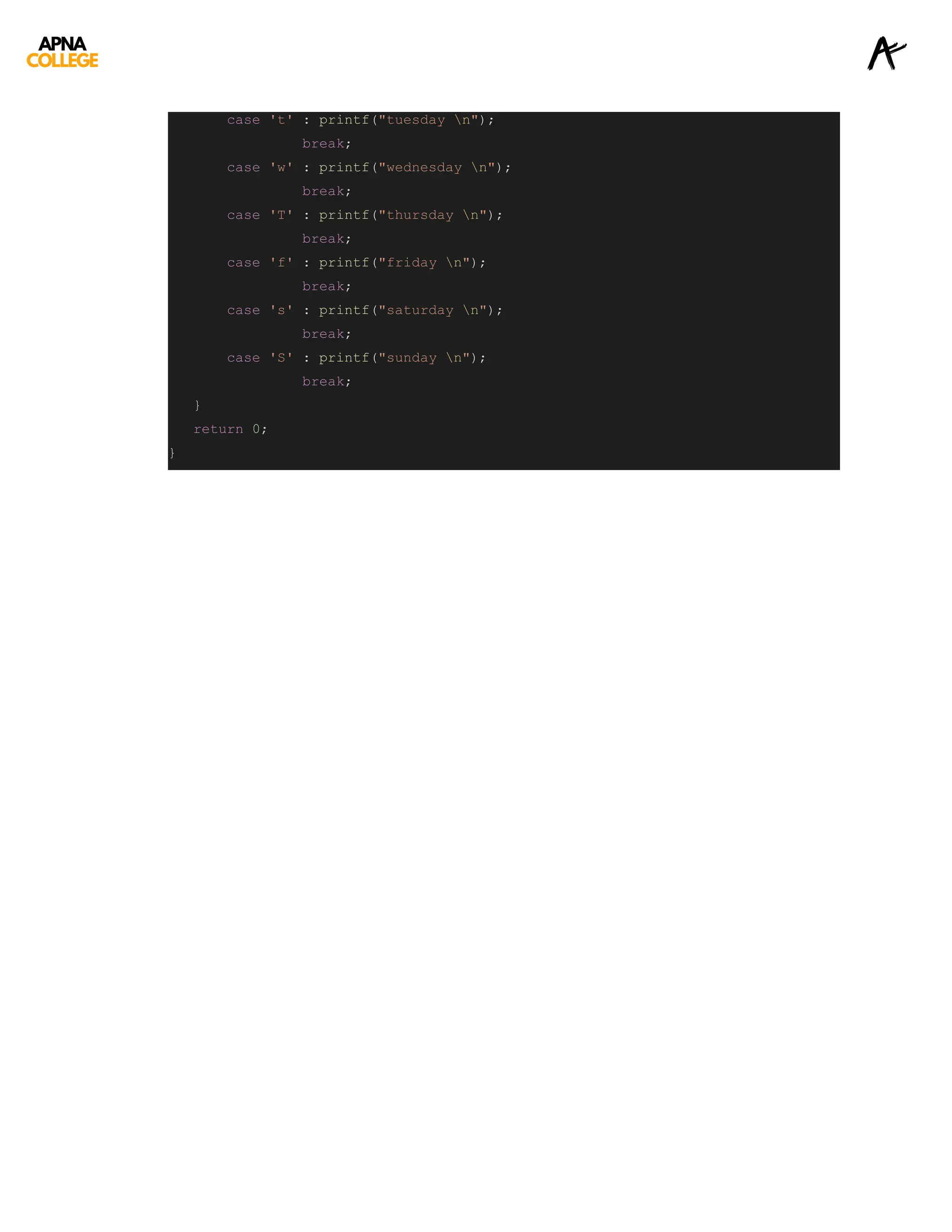 C Language Concept With Code Apna College Pdf