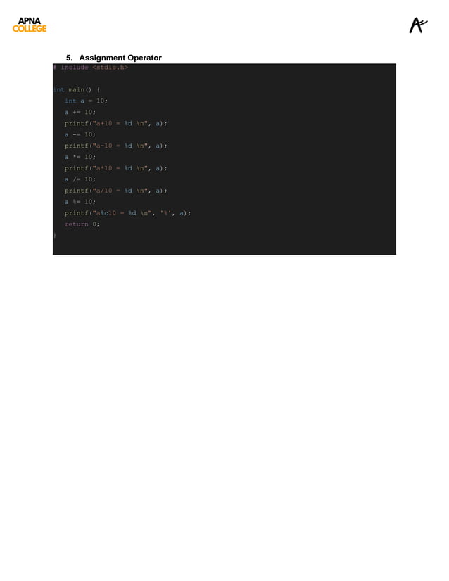 C Language Concept With Code Apna Collegepdf 