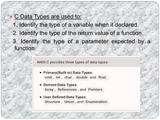 C language data types | PPTX