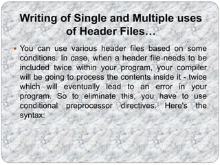 C language header files | PPTX