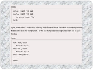 C language header files | PPTX