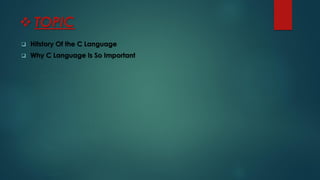C language history | PPT