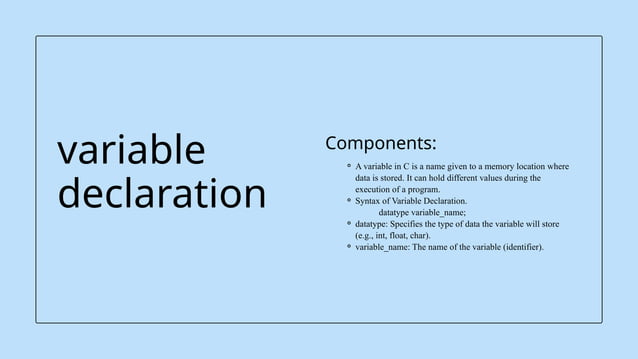 C Language Introduction - Presentation pptx | PPT
