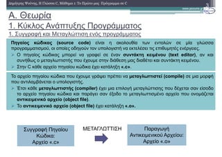 Η Γλώσσα C - Μάθημα 1 | PDF