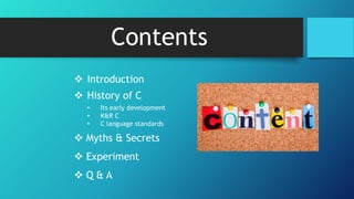 C language myths & secrets | PPTX | Programming Languages | Computing