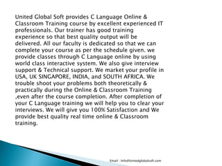 C language Online Training in Hyderabad | PPT