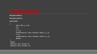 C language operator | PPT