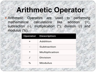 C language operators | PPT