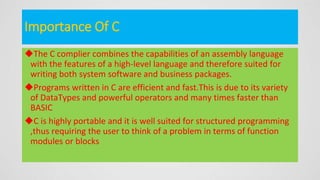 C language part 1 | PPT