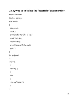 Practical File of C Language | PDF