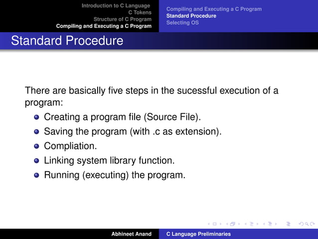 C language preliminaries | PDF | Programming Languages | Computing