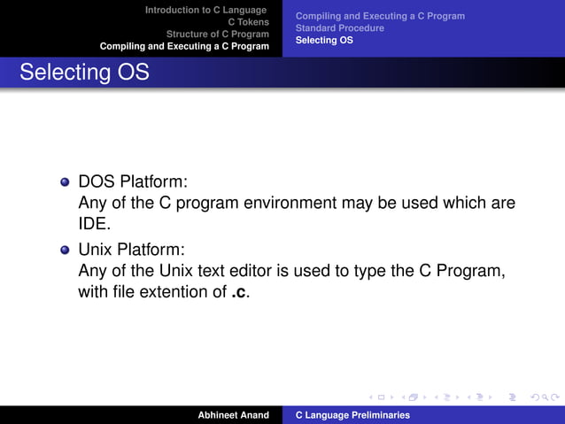 C language preliminaries | PDF | Programming Languages | Computing