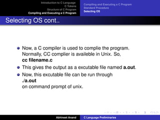 C language preliminaries | PDF